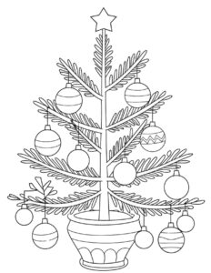 20 Unique Christmas Tree Coloring Page Printables – My Coloring Spot