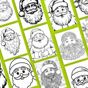 15 Jolly Santa’s Face Coloring Pages – My Coloring Spot