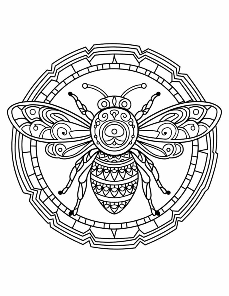 21 Bee Coloring Pages for Kids and Adults – My Coloring Spot