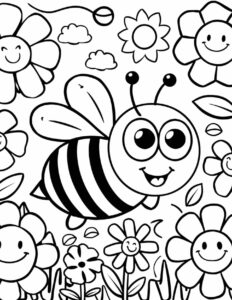 21 Bee Coloring Pages for Kids and Adults – My Coloring Spot