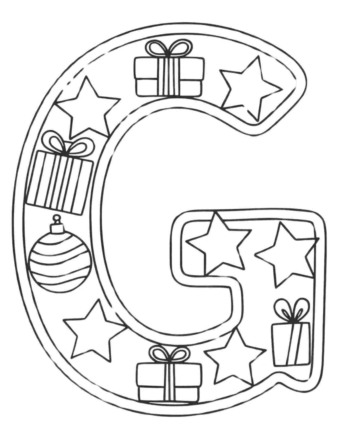 Christmas Alphabet Printable Coloring Pages – My Coloring Spot