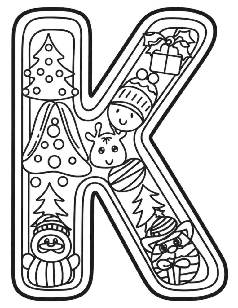 Christmas Alphabet Printable Coloring Pages – My Coloring Spot