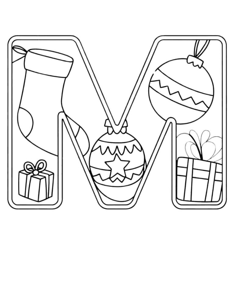 Christmas Alphabet Printable Coloring Pages – My Coloring Spot