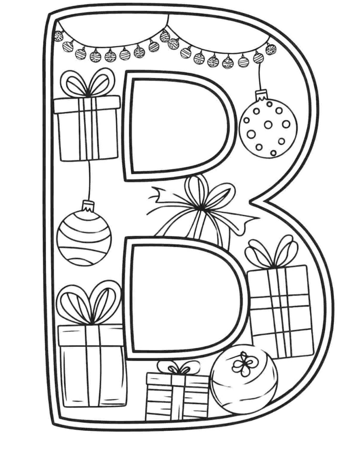 Christmas Alphabet Printable Coloring Pages – My Coloring Spot