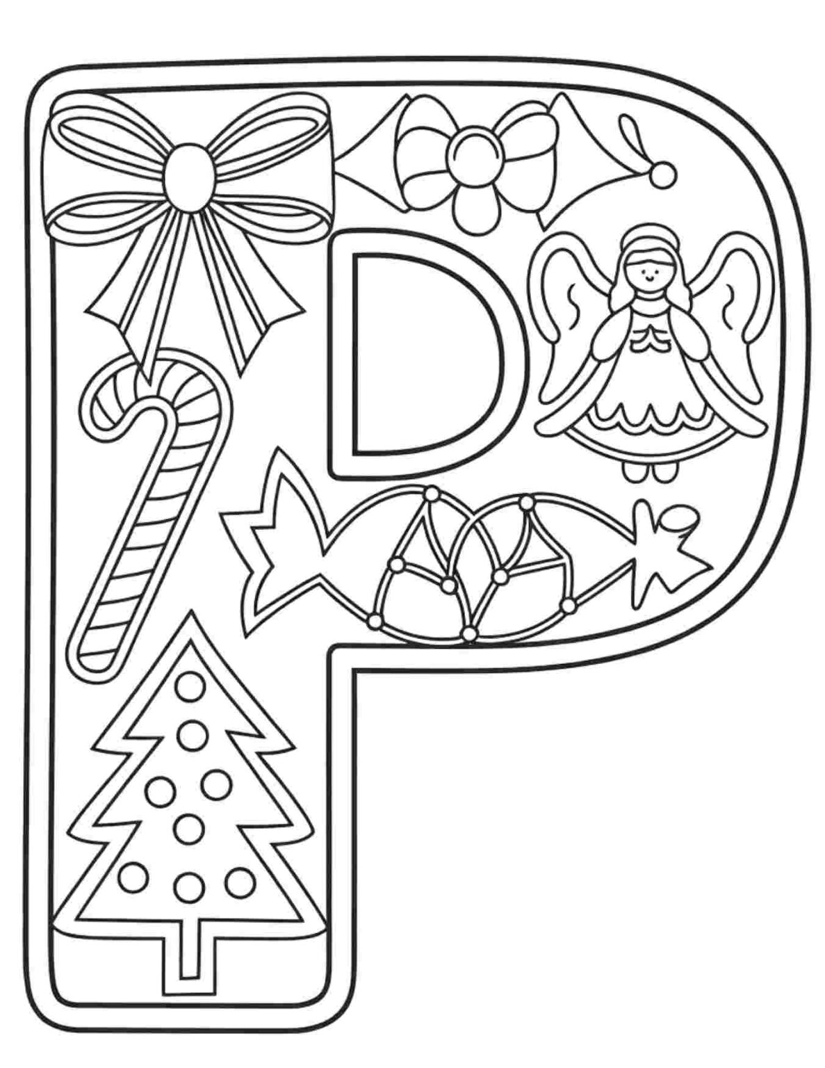 Christmas Alphabet Printable Coloring Pages – My Coloring Spot