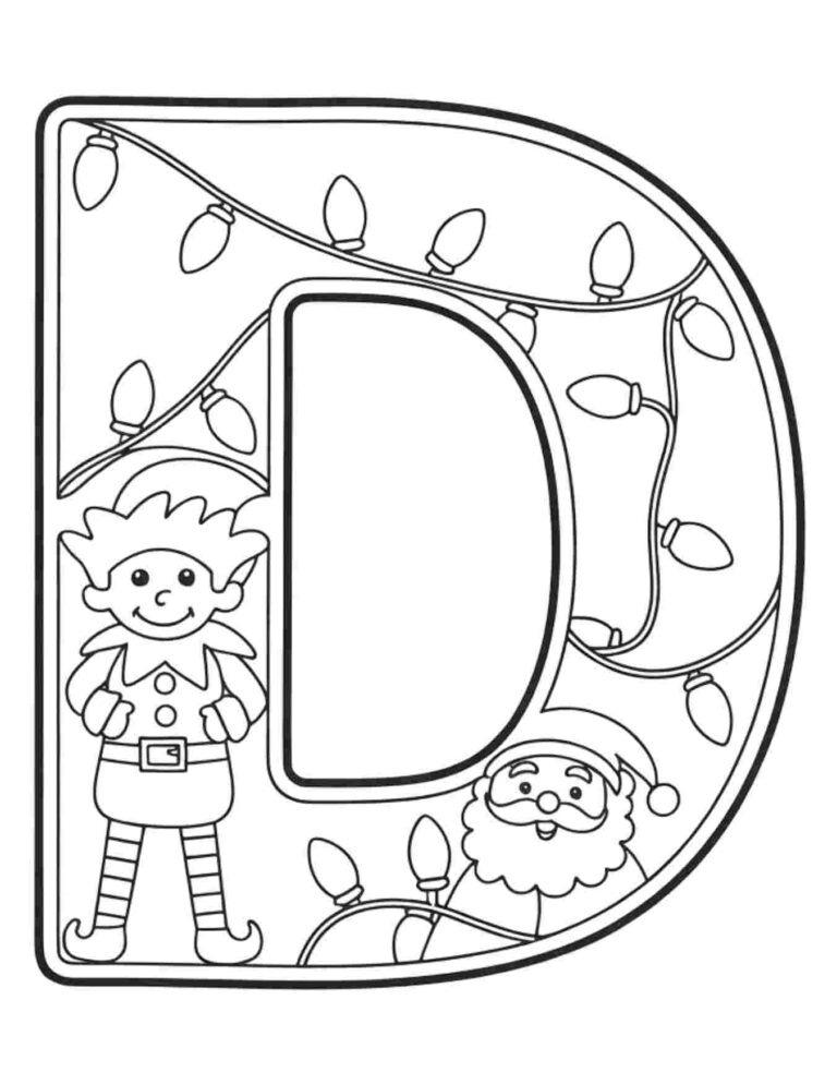 Christmas Alphabet Printable Coloring Pages – My Coloring Spot