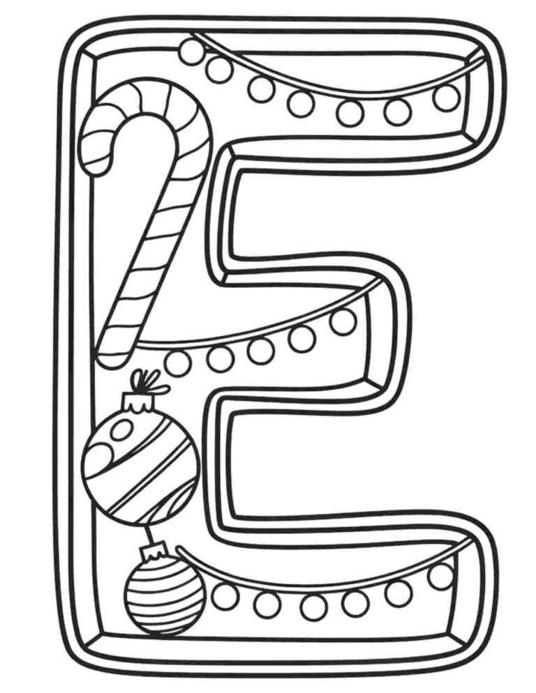 Christmas Alphabet Printable Coloring Pages – My Coloring Spot