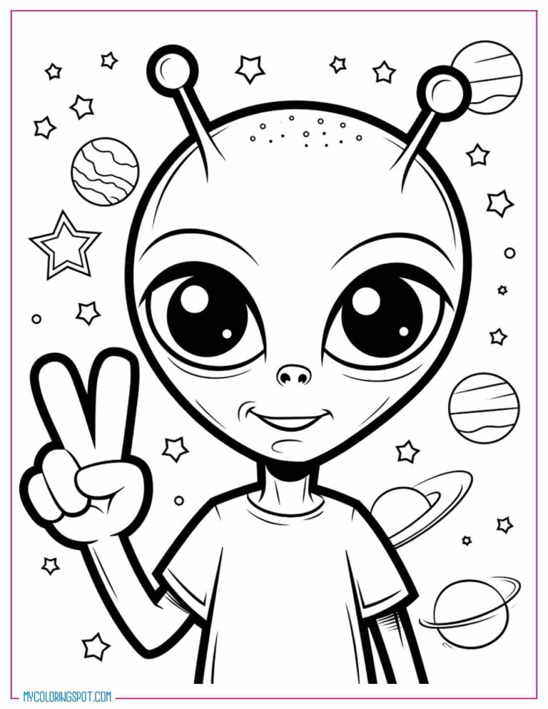 40+ Alien Coloring Pages for Out-of-This-World Fun – My Coloring Spot