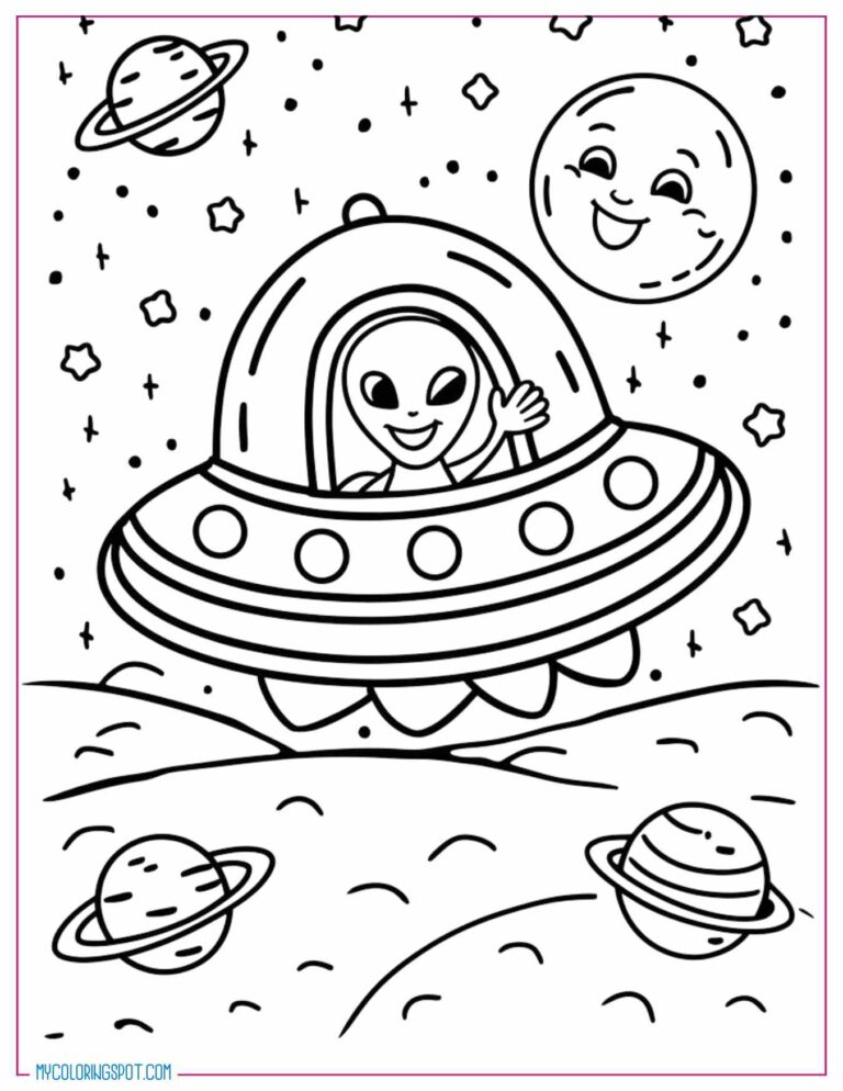 40+ Alien Coloring Pages for Out-of-This-World Fun – My Coloring Spot