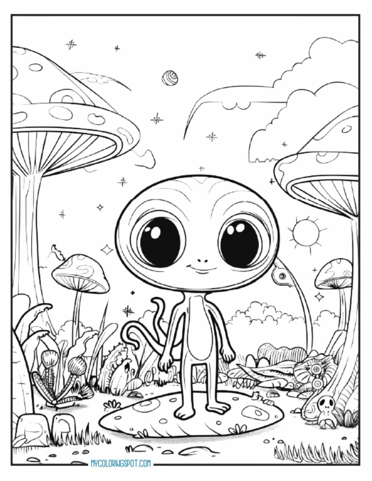 40+ Alien Coloring Pages for Out-of-This-World Fun – My Coloring Spot