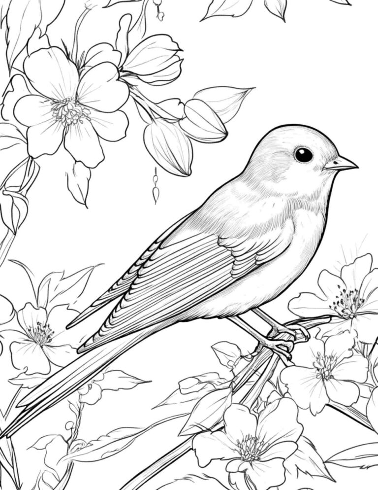 15 Free Bluebird Coloring Pages for Kids and Adults (PDF Printables ...