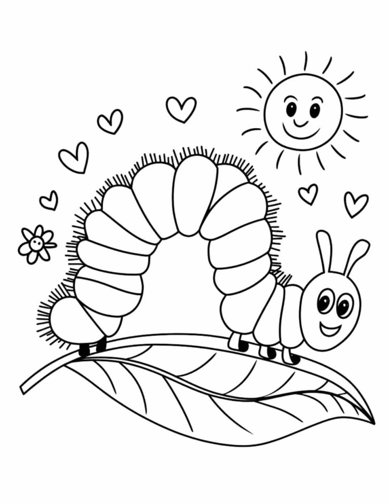 15 Adorable Caterpillar Coloring Pages – My Coloring Spot