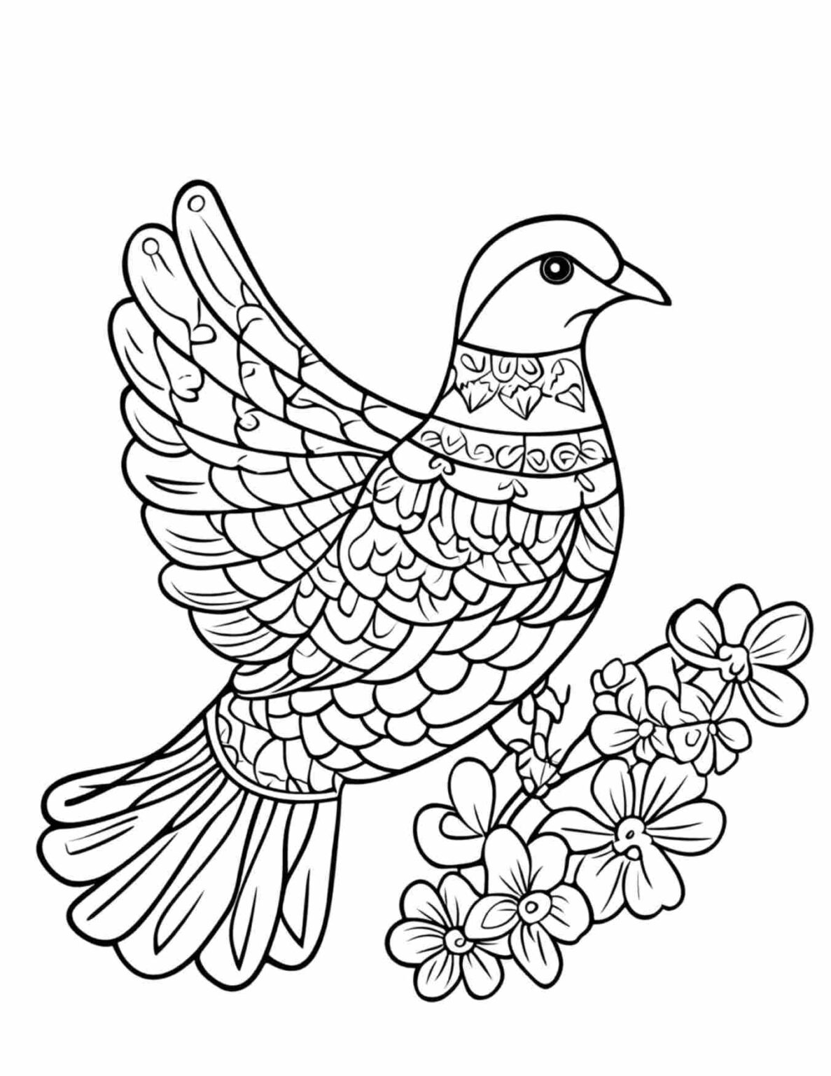 14 Beautiful Dove Coloring Pages for Peaceful Moments – My Coloring Spot