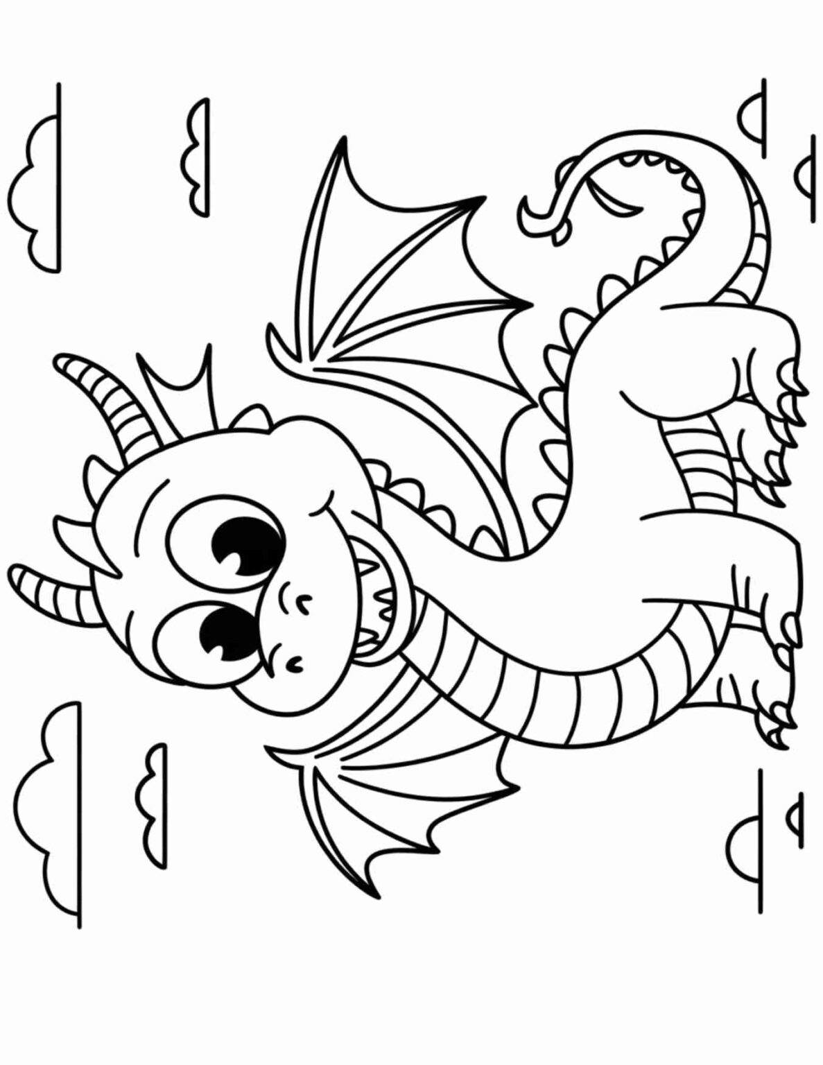 28 Dragon Coloring Pages for Kids and Adults – My Coloring Spot