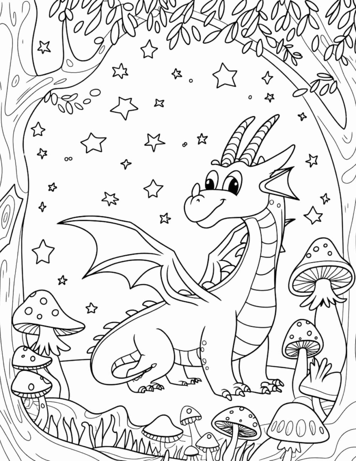 28 Dragon Coloring Pages for Kids and Adults – My Coloring Spot