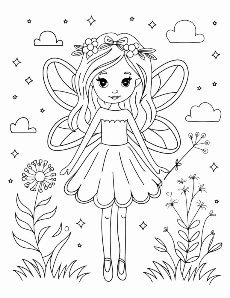 30 Whimsical Fairy Coloring Pages (Free PDF Printables) – My Coloring Spot