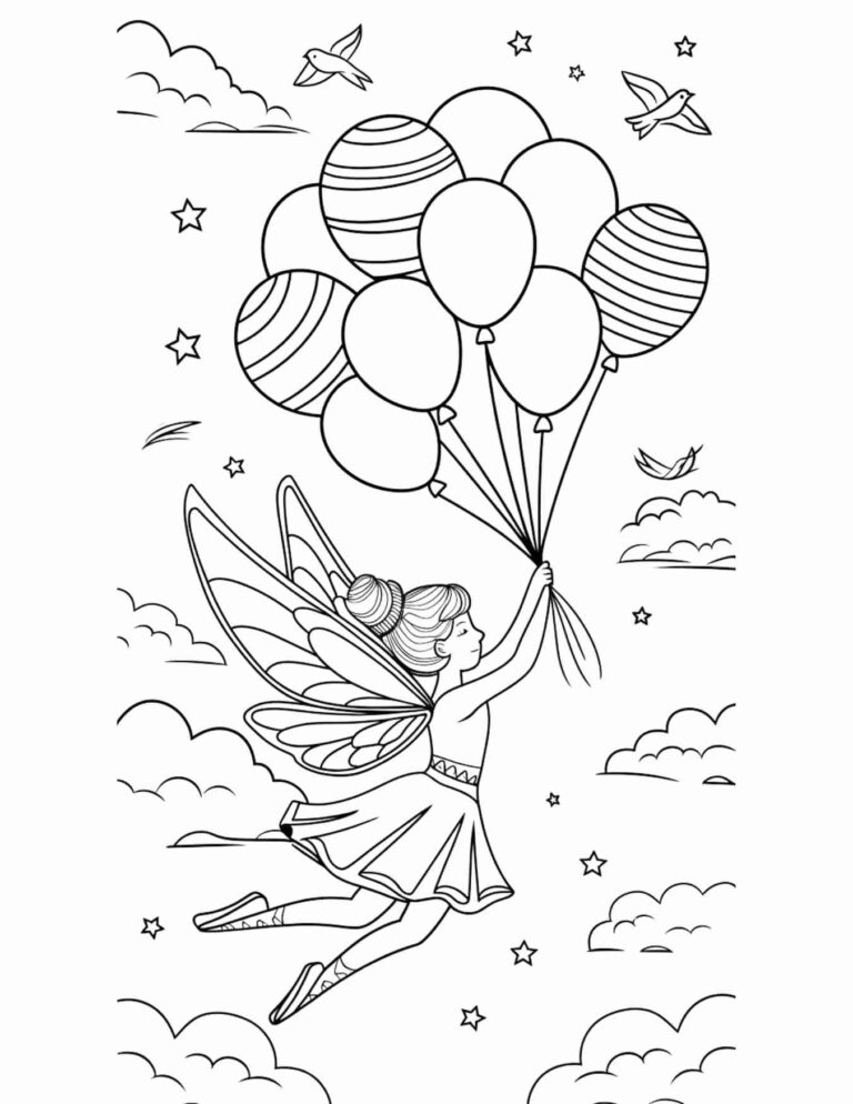 30 Whimsical Fairy Coloring Pages (Free PDF Printables) – My Coloring Spot