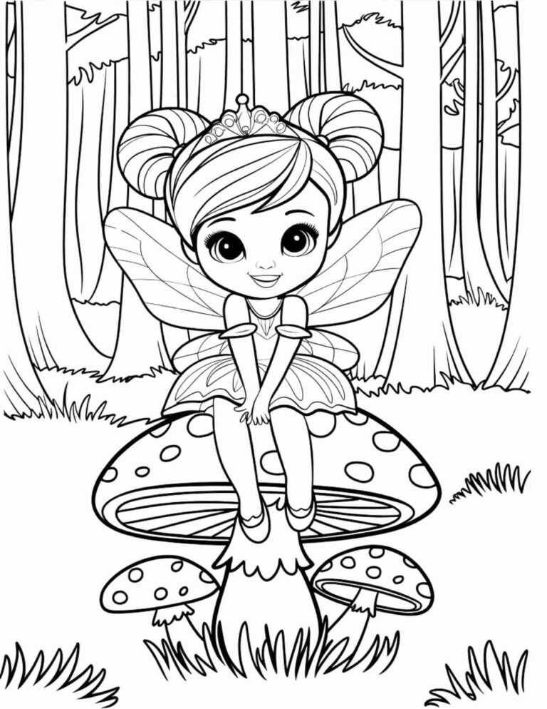 30 Whimsical Fairy Coloring Pages (Free PDF Printables) – My Coloring Spot