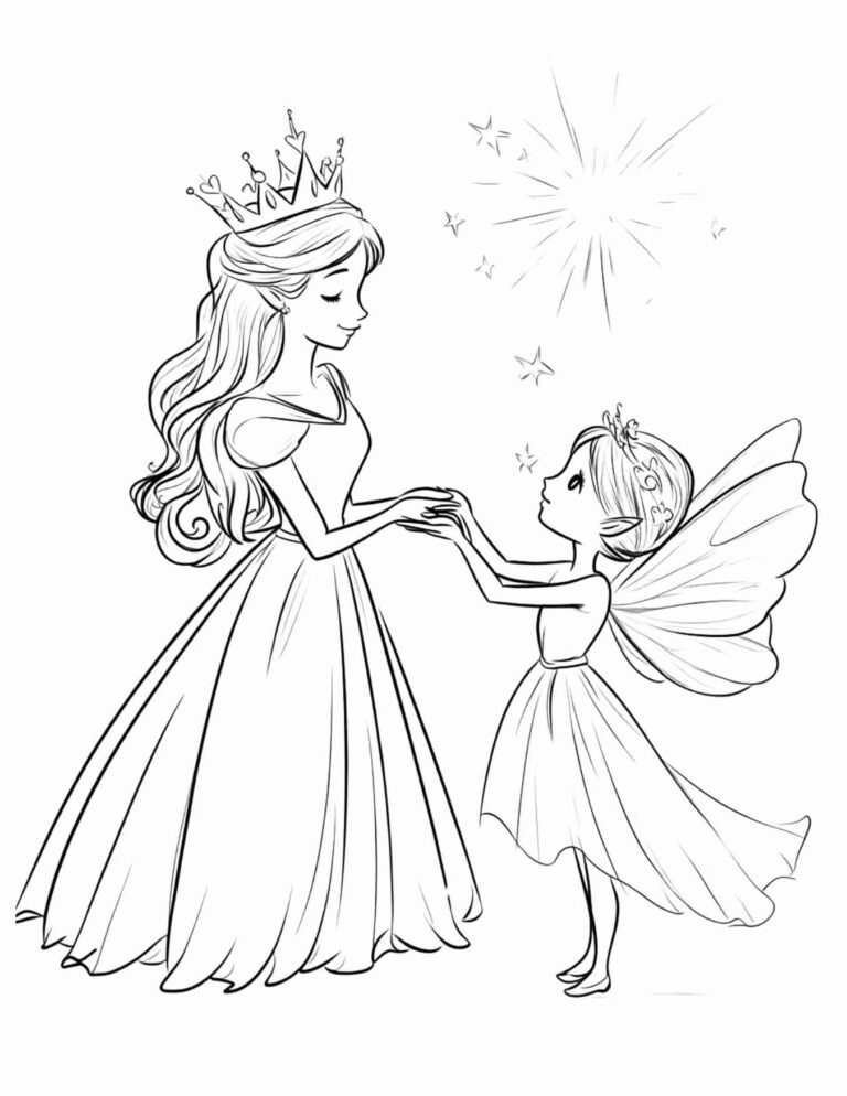 30 Whimsical Fairy Coloring Pages (Free PDF Printables) – My Coloring Spot