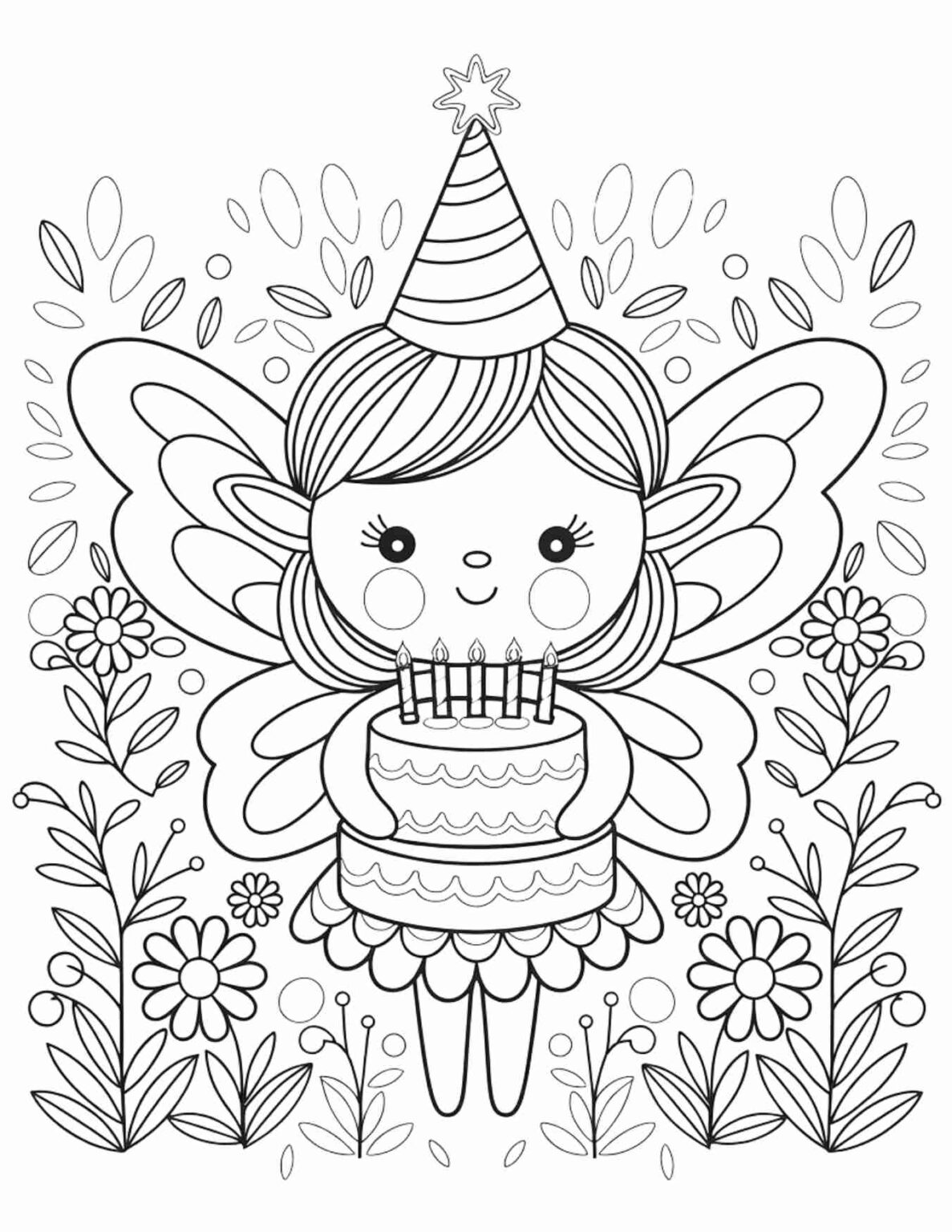 30 Whimsical Fairy Coloring Pages (Free PDF Printables) – My Coloring Spot