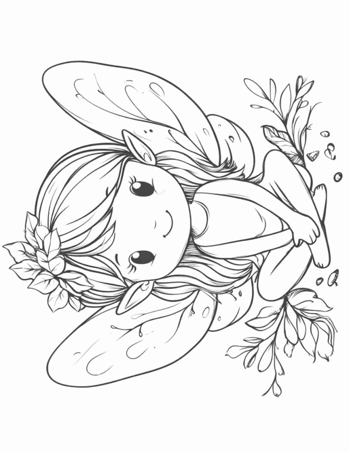 30 Whimsical Fairy Coloring Pages (Free PDF Printables) – My Coloring Spot