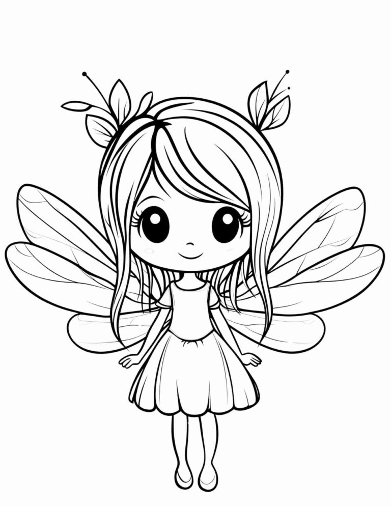 30 Whimsical Fairy Coloring Pages (Free PDF Printables) – My Coloring Spot
