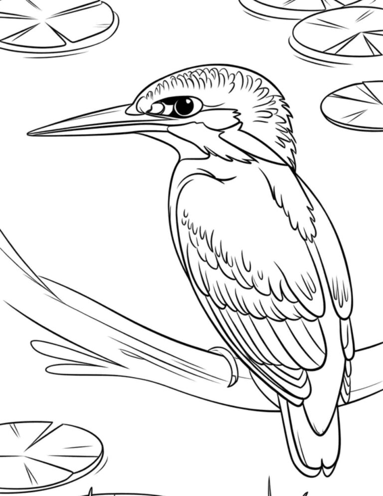 12 Free Kingfisher Coloring Pages for Kids & Adults (PDF Printables ...