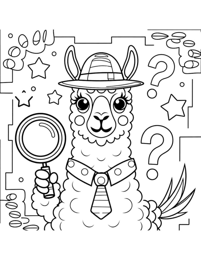 31 Adorable Llama Coloring Pages (Free PDF Printables) – My Coloring Spot