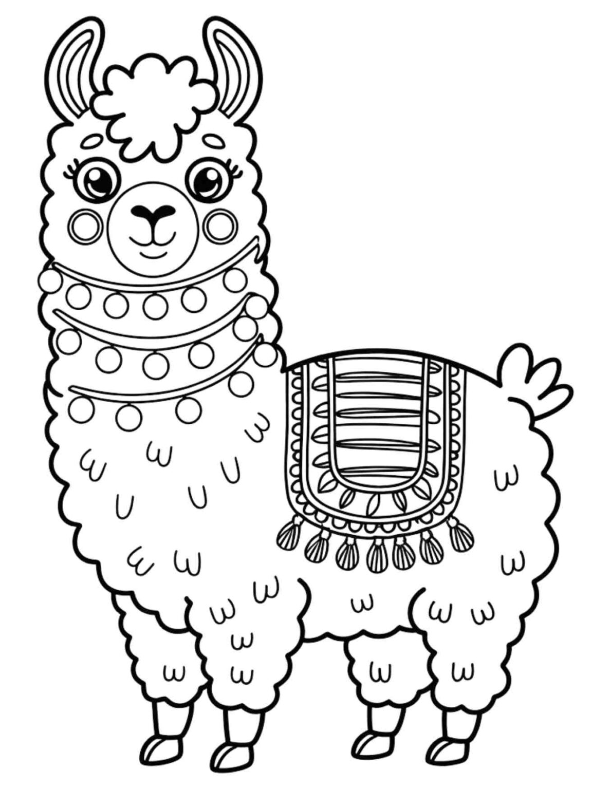 31 Adorable Llama Coloring Pages (Free PDF Printables) – My Coloring Spot