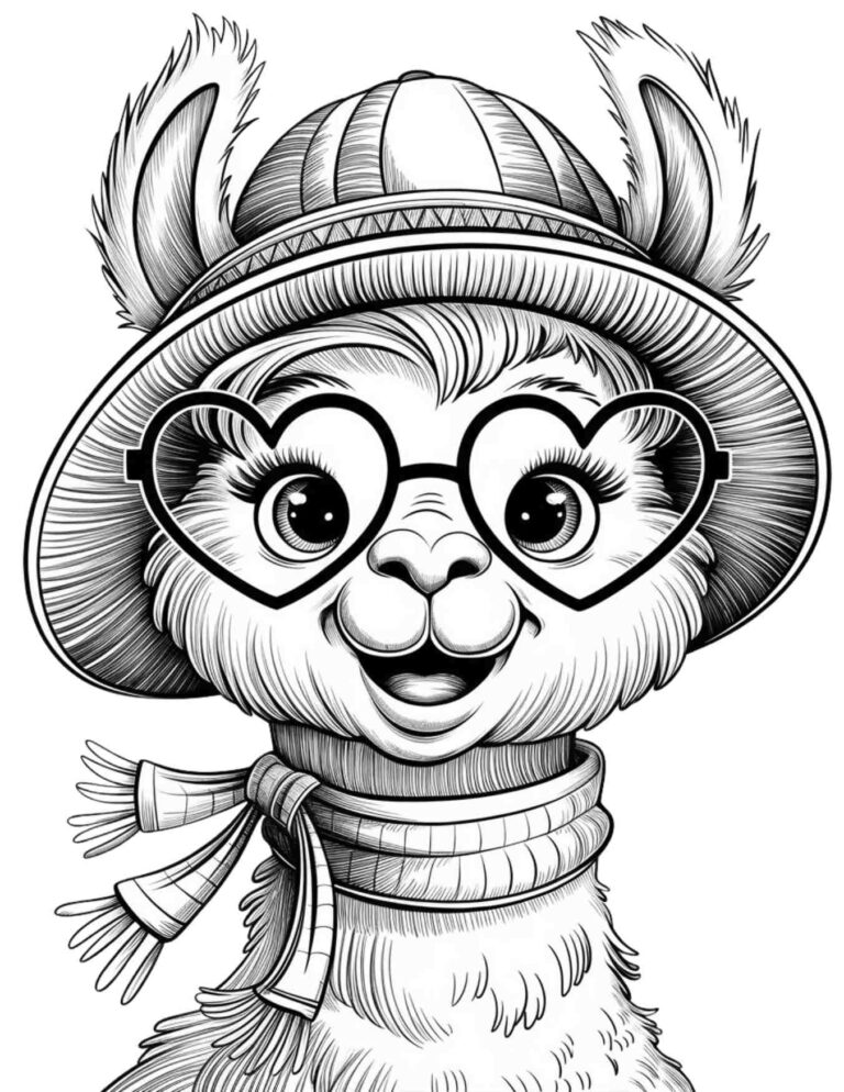 31 Adorable Llama Coloring Pages (Free PDF Printables) – My Coloring Spot