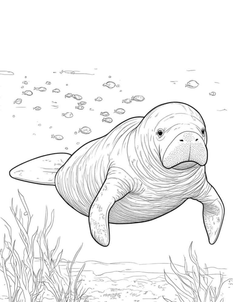 Download 10 Adorable Manatee Coloring Pages – Free Printables for All ...