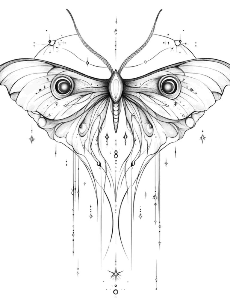 15 Diverse Moth Coloring Pages – My Coloring Spot