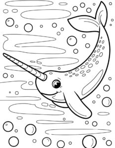 12 Adorable Narwhal Coloring Pages for All Ages! – My Coloring Spot