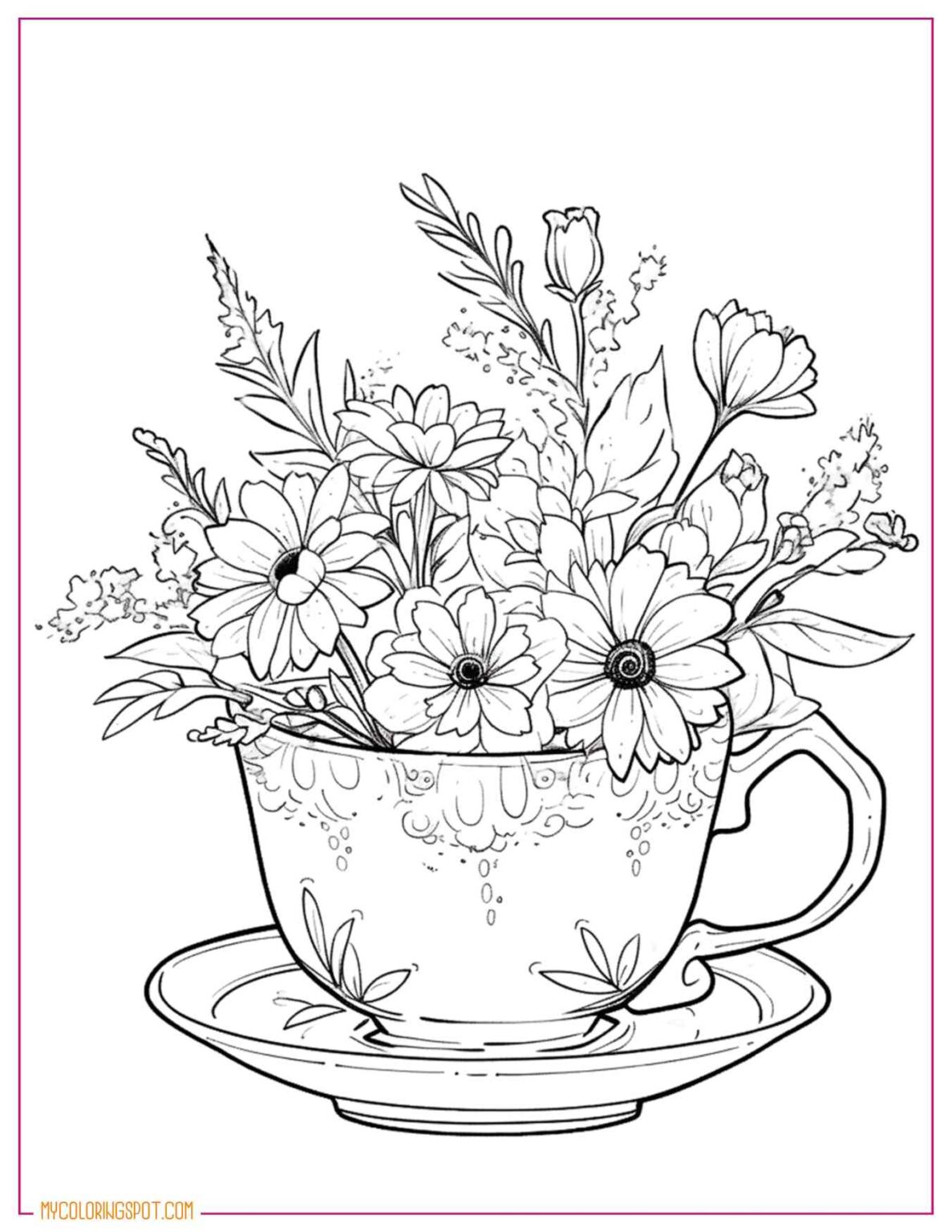 37 Tea Coloring Pages: Free Printables for Relaxing Moments – My ...