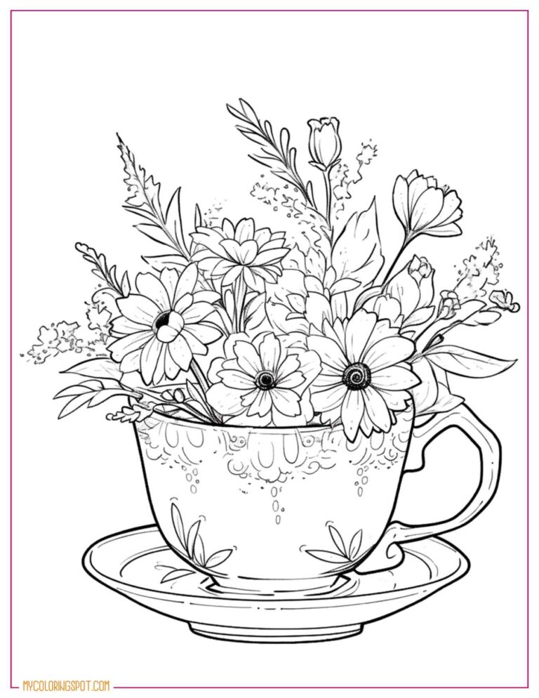 37 Tea Coloring Pages: Free Printables for Relaxing Moments – My ...