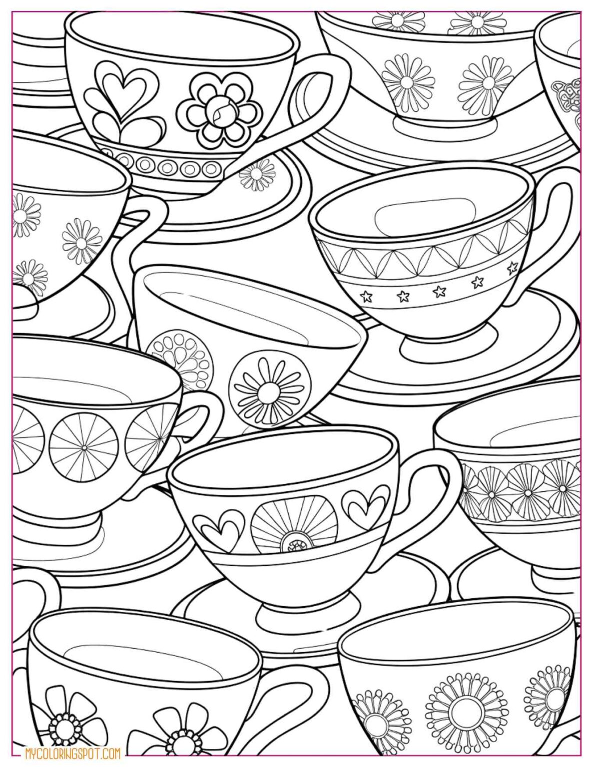 37 Tea Coloring Pages: Free Printables for Relaxing Moments – My ...