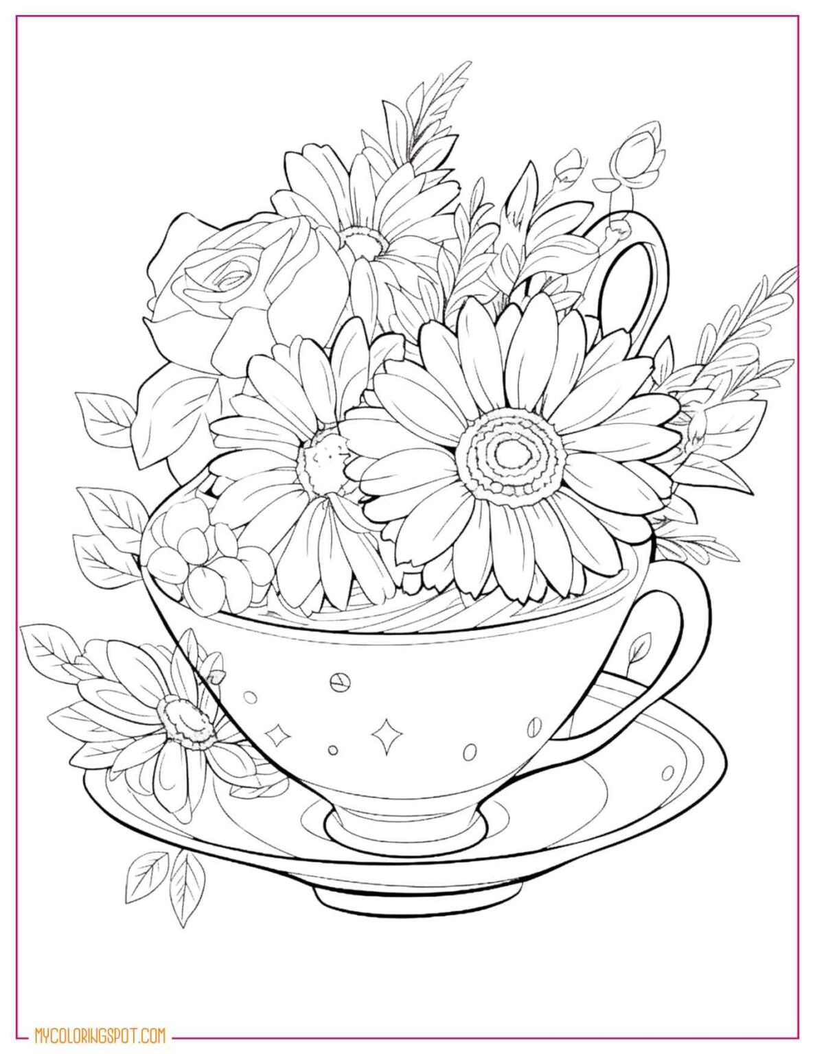 37 Tea Coloring Pages: Free Printables for Relaxing Moments – My ...