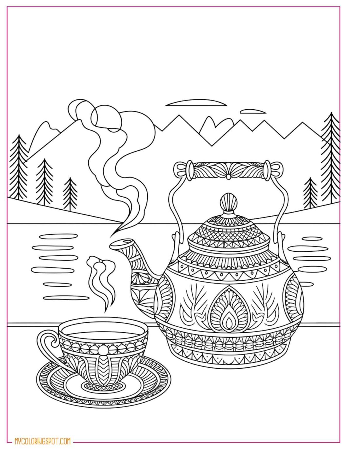 37 Tea Coloring Pages: Free Printables for Relaxing Moments – My ...