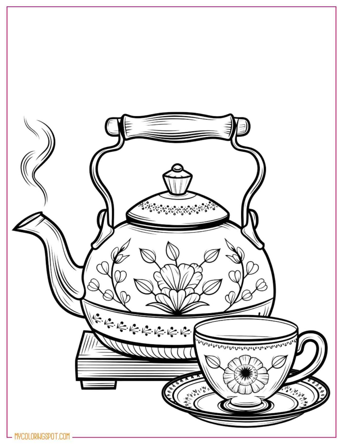 37 Tea Coloring Pages: Free Printables for Relaxing Moments – My ...