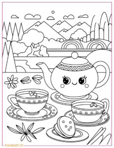 37 Tea Coloring Pages: Free Printables for Relaxing Moments – My ...