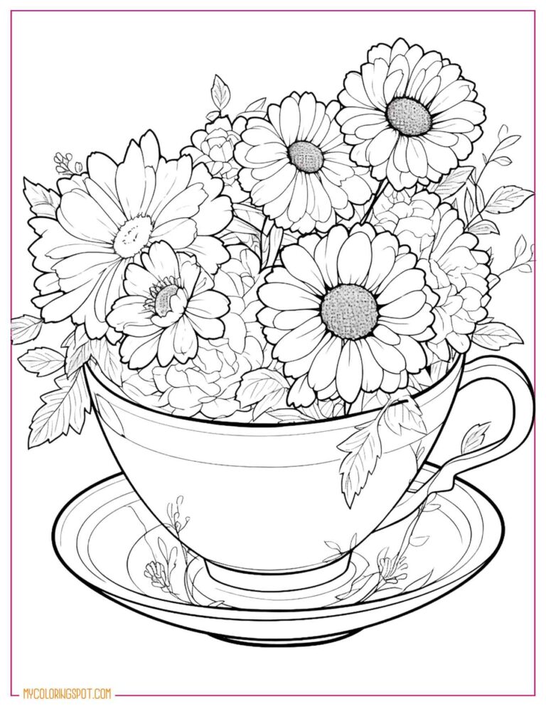 37 Tea Coloring Pages: Free Printables for Relaxing Moments – My ...