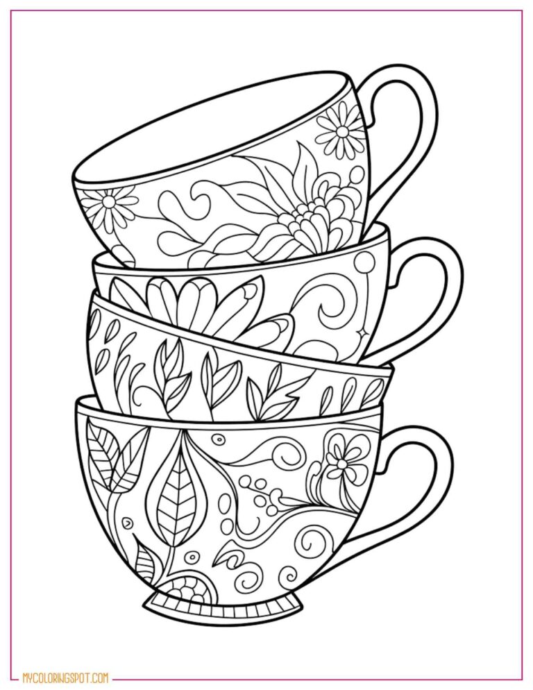 37 Tea Coloring Pages: Free Printables for Relaxing Moments – My ...