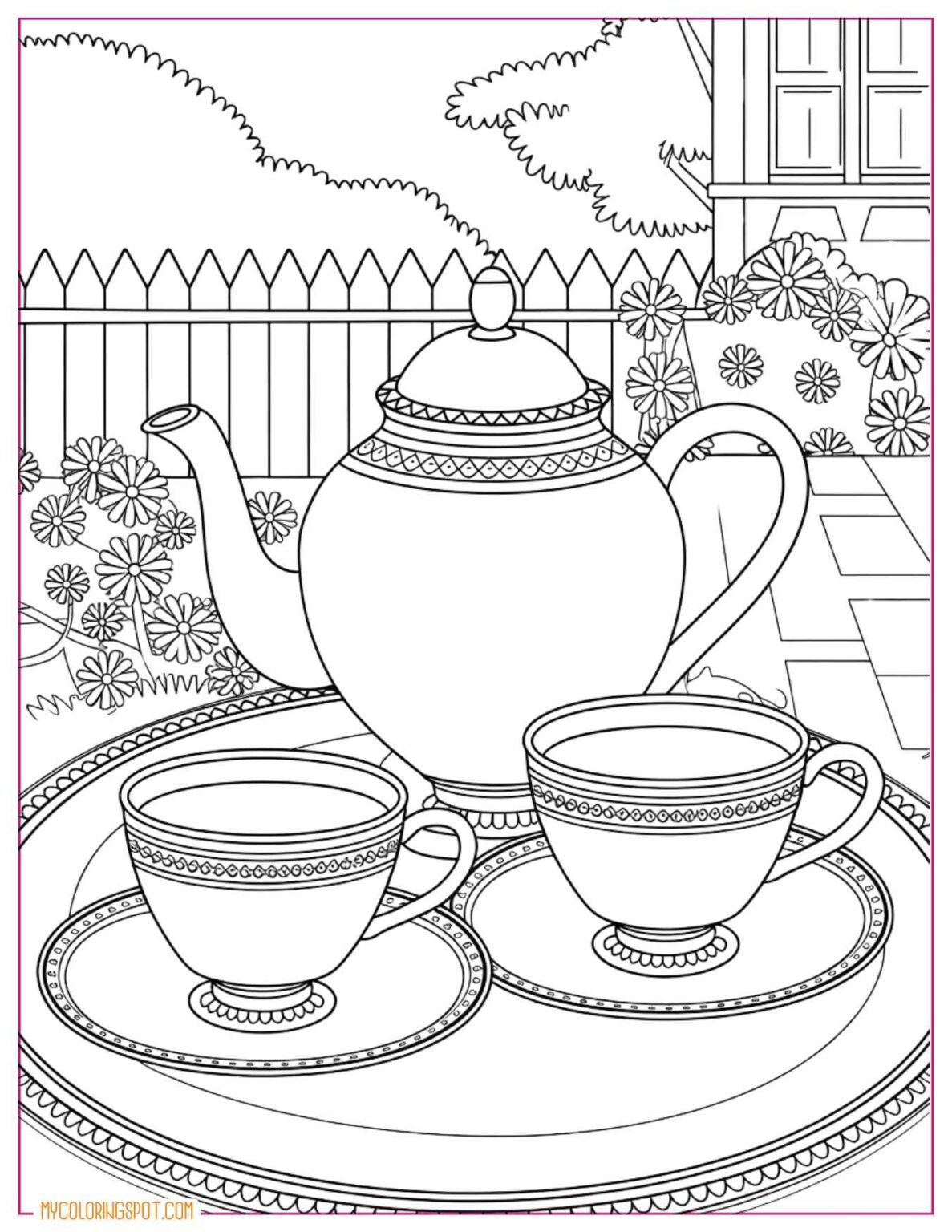 37 Tea Coloring Pages: Free Printables for Relaxing Moments – My ...