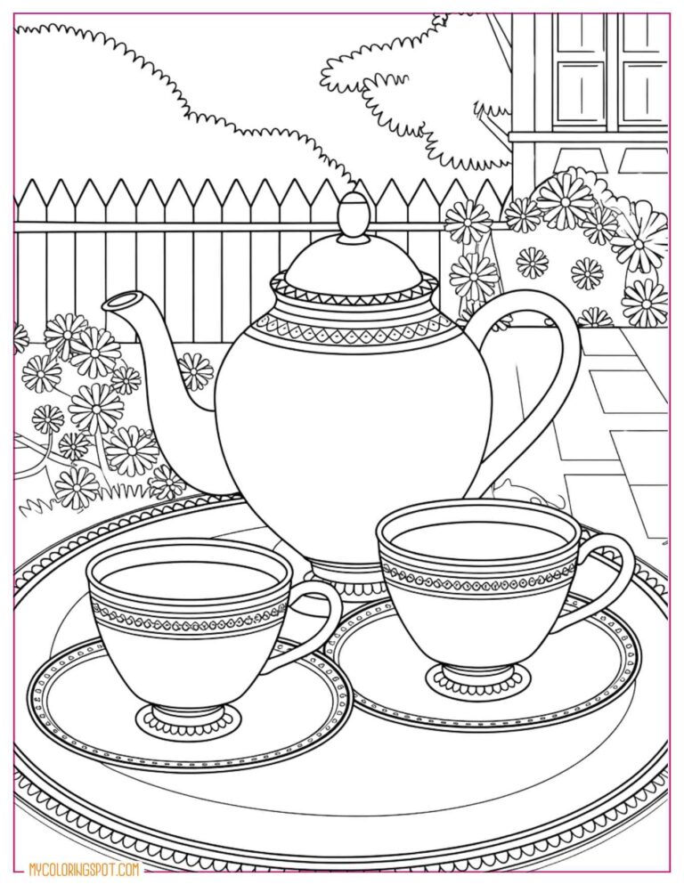 37 Tea Coloring Pages: Free Printables for Relaxing Moments – My ...