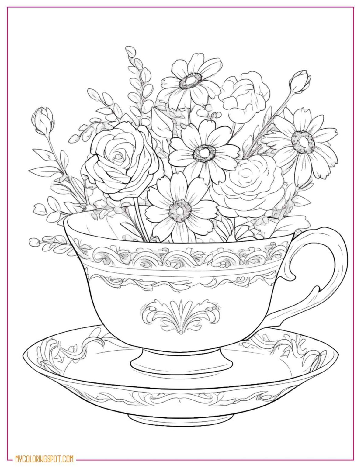 37 Tea Coloring Pages: Free Printables for Relaxing Moments – My ...