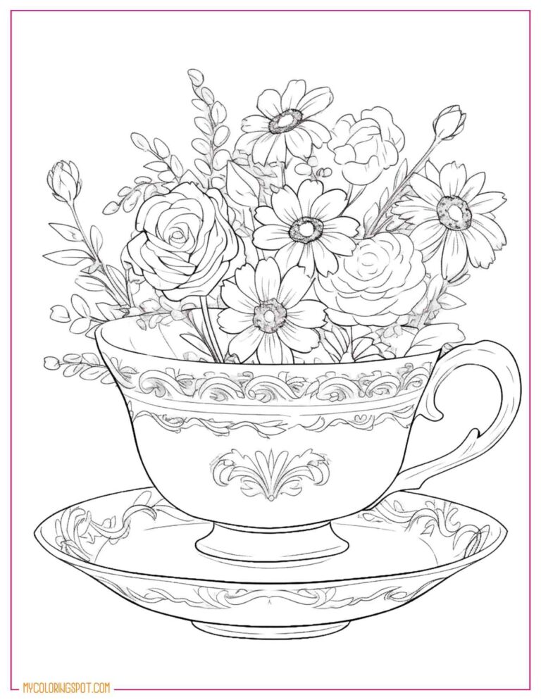 37 Tea Coloring Pages: Free Printables for Relaxing Moments – My ...