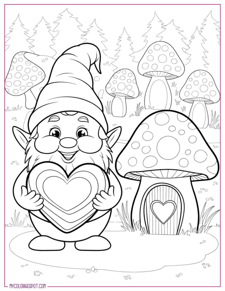 32 Valentine Coloring Pages for Kids and Adults – My Coloring Spot