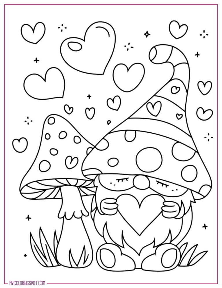 32 Valentine Coloring Pages for Kids and Adults – My Coloring Spot