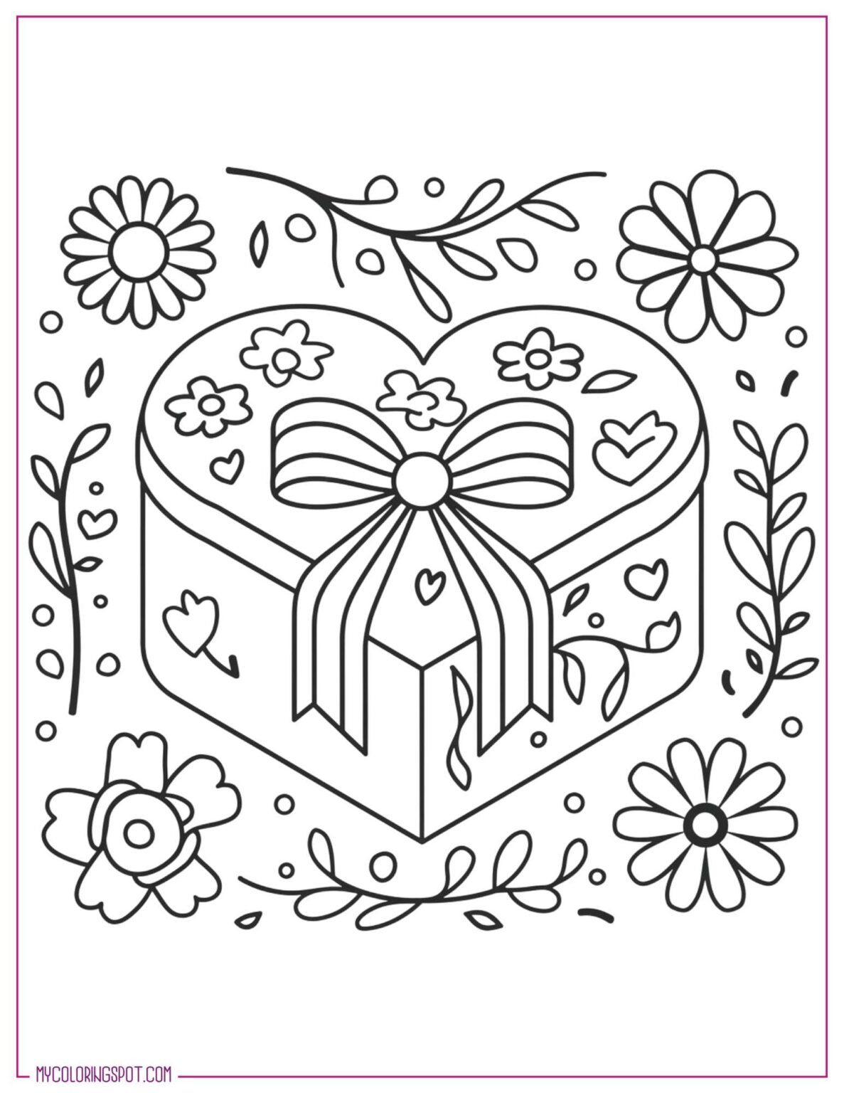 32 Valentine Coloring Pages for Kids and Adults – My Coloring Spot