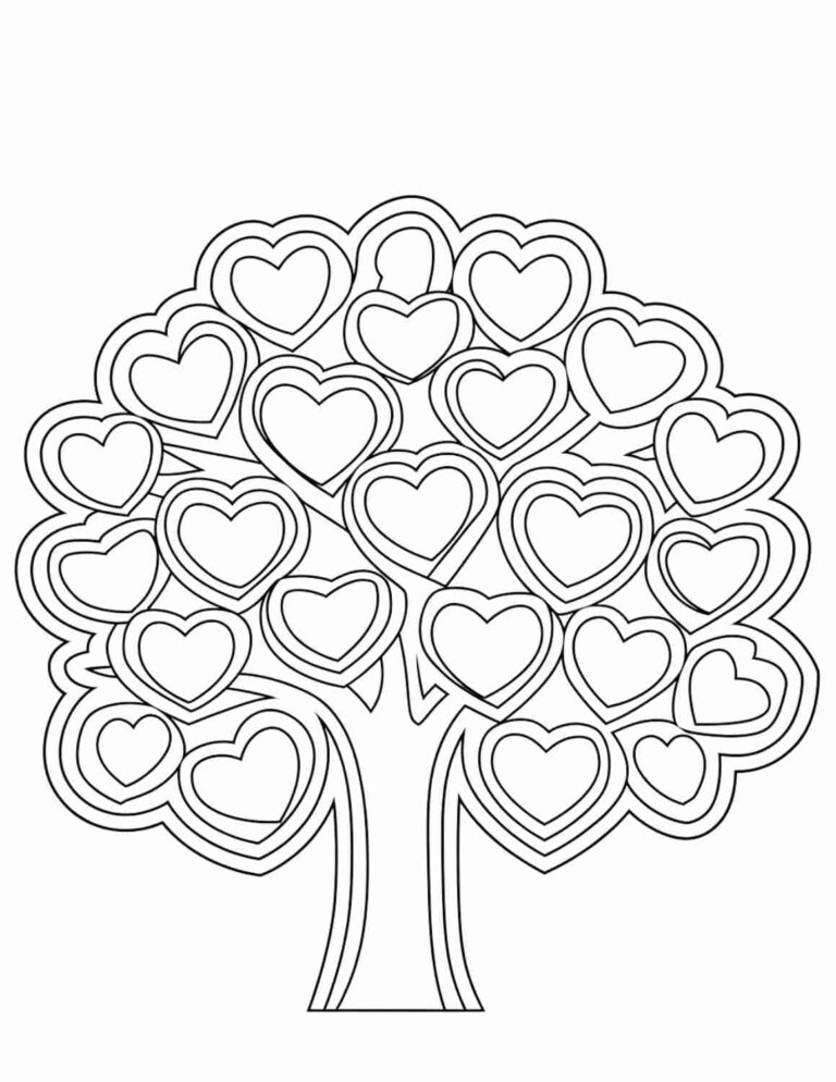 32 Valentine Coloring Pages for Kids and Adults – My Coloring Spot